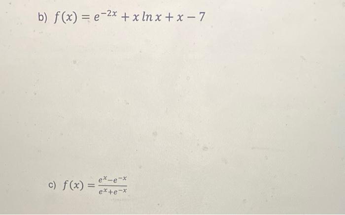 Solved 3: (15 points) Find the first derivative of each | Chegg.com