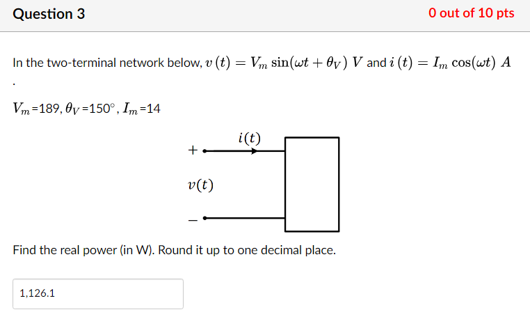 Solved Question 3In the two-terminal network below, | Chegg.com