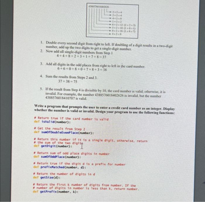 Solved Q3. Credit card mumbers follow certain patterns: It | Chegg.com