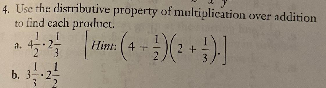 Solved Use the distributive property of multiplication over | Chegg.com