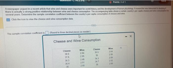 Solved several yesrs Determine the sample correlation | Chegg.com