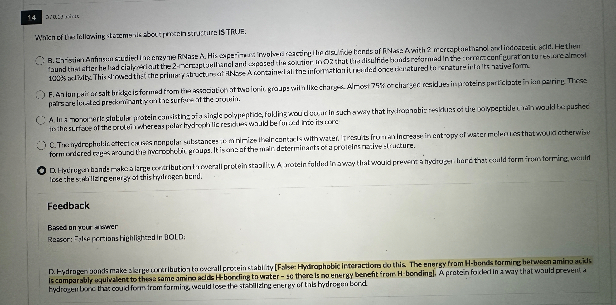 Solved 1400.13 ﻿pointsWhich of the following statements | Chegg.com