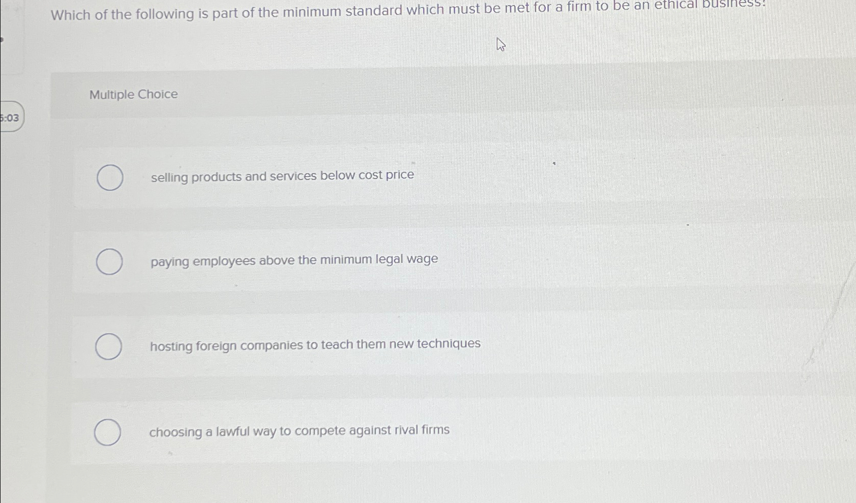 Solved Which of the following is part of the minimum | Chegg.com