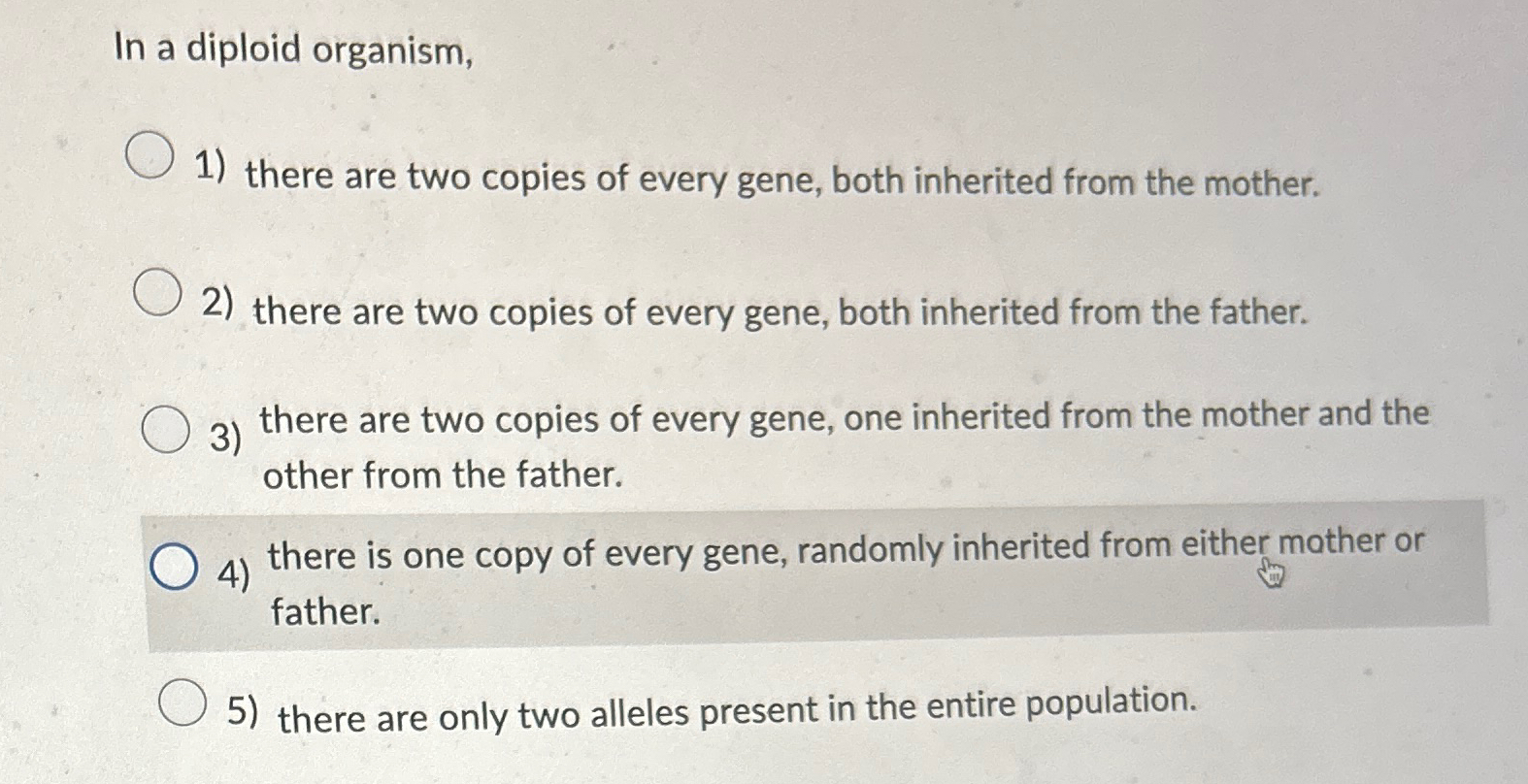 Solved In a diploid organism,there are two copies of every | Chegg.com