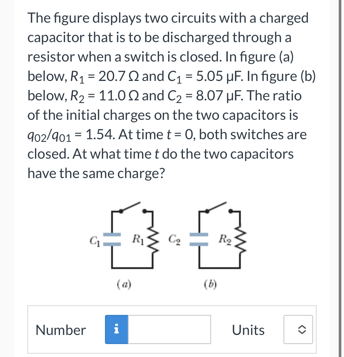 Solved The figure displays two circuits with a | Chegg.com