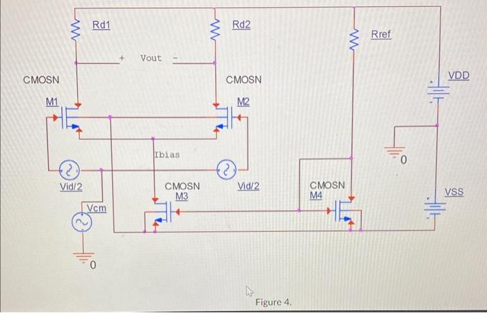 Solved Figure 4.In the amplifier stage in Figure 4 the gate | Chegg.com