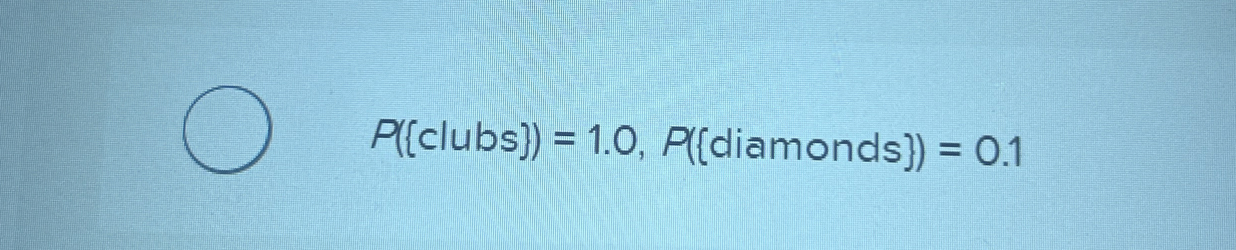 Solved Assume the sample space S= {clubs, ﻿diamonds}. | Chegg.com