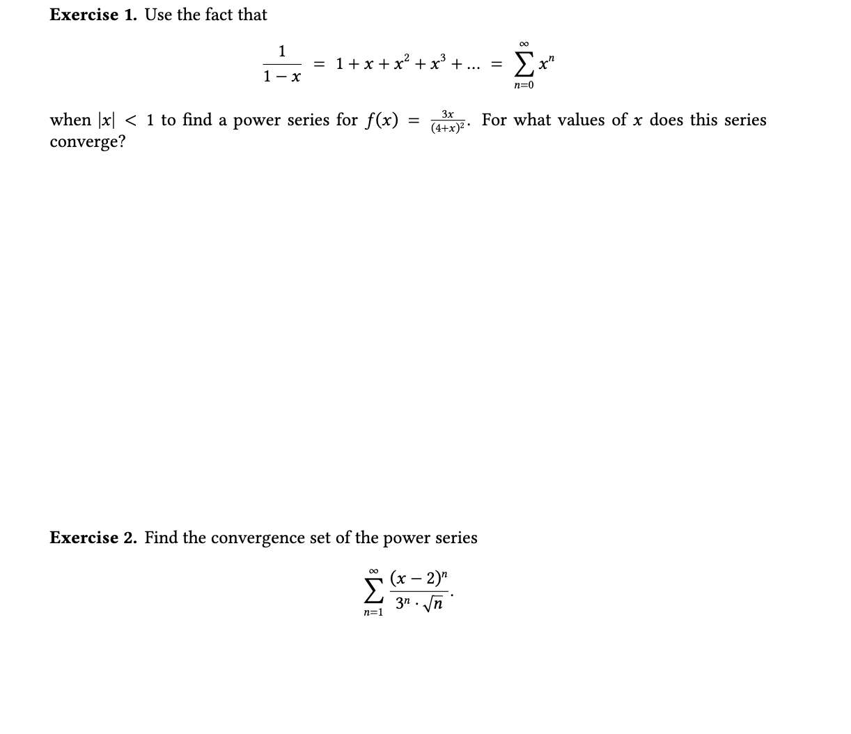 Solved Exercise 1 use The Fact