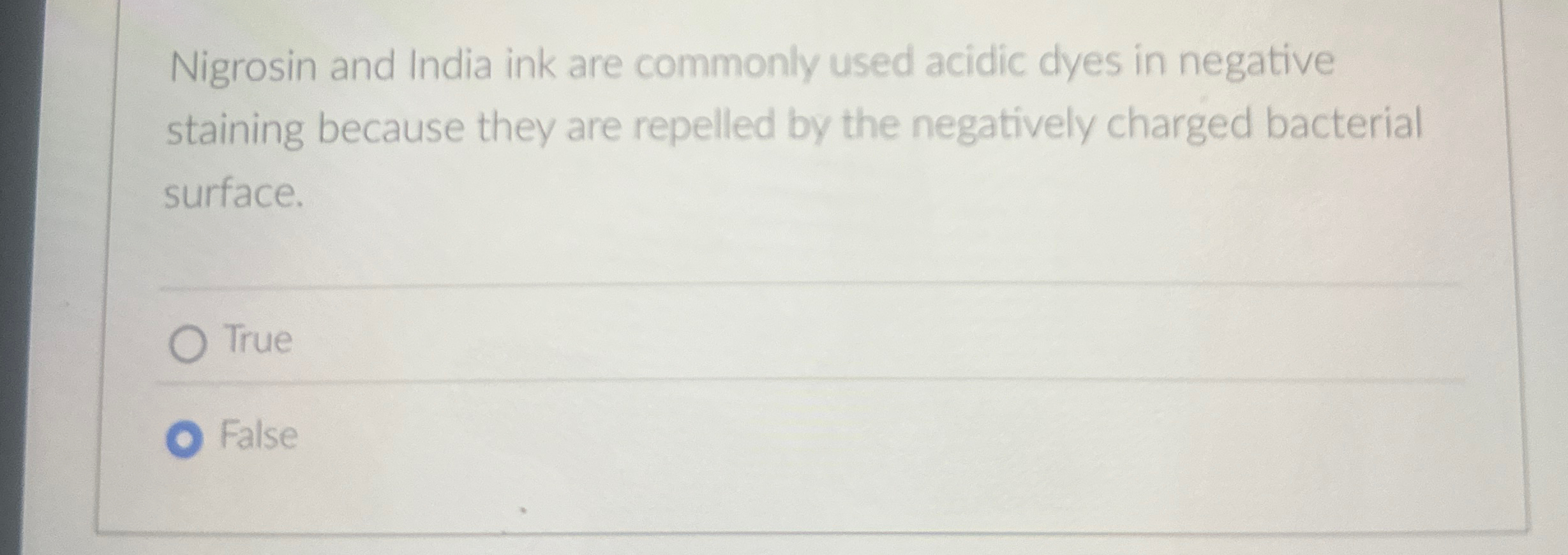 Solved Nigrosin and India ink are commonly used acidic dyes | Chegg.com
