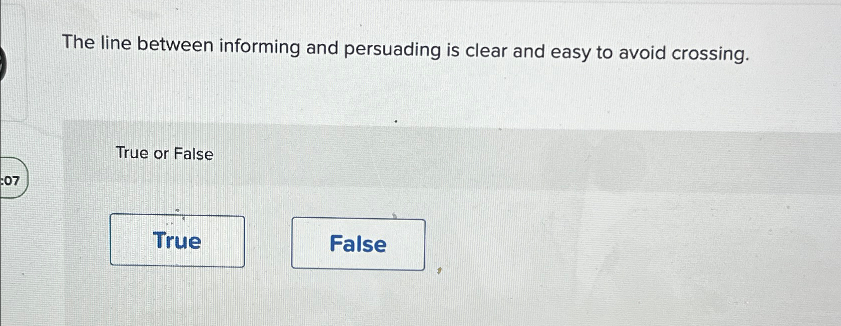 Solved The line between informing and persuading is clear | Chegg.com