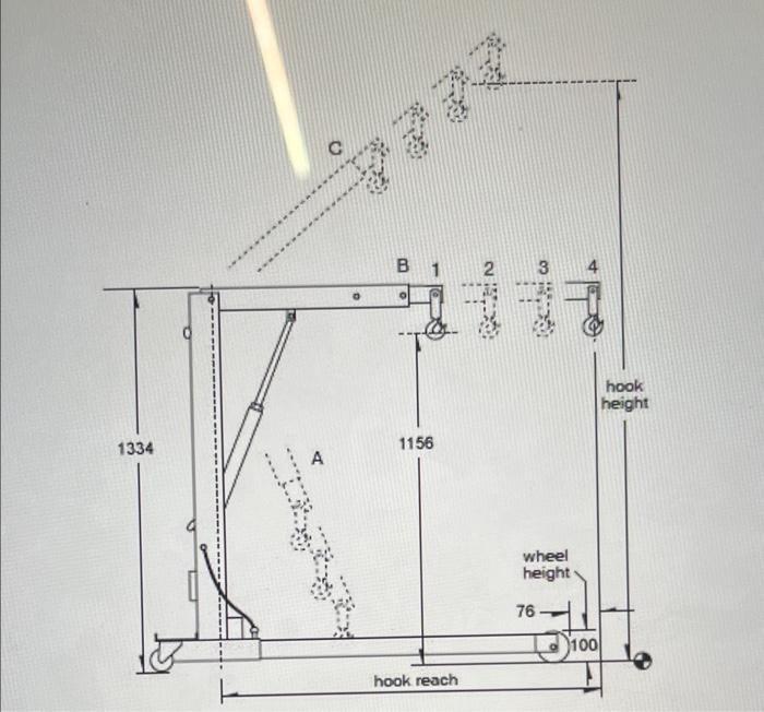 Solved draw free body diagram(FBD) of this cranewith | Chegg.com
