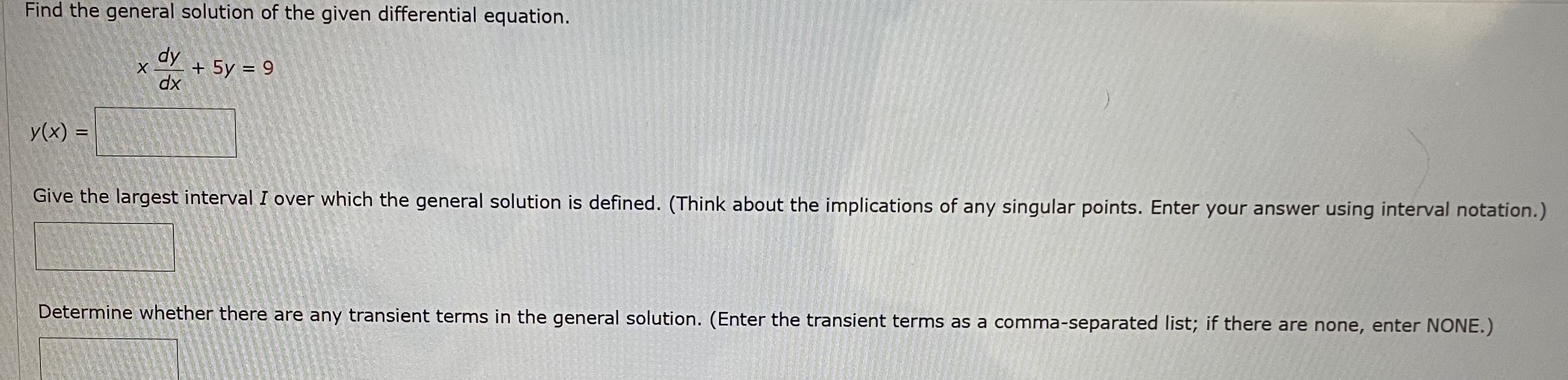 Solved Find the general solution of the given differential | Chegg.com