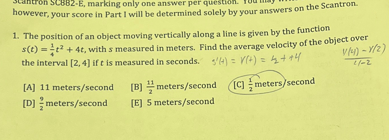 Solved The Position Of An Object Moving Vertically Along A
