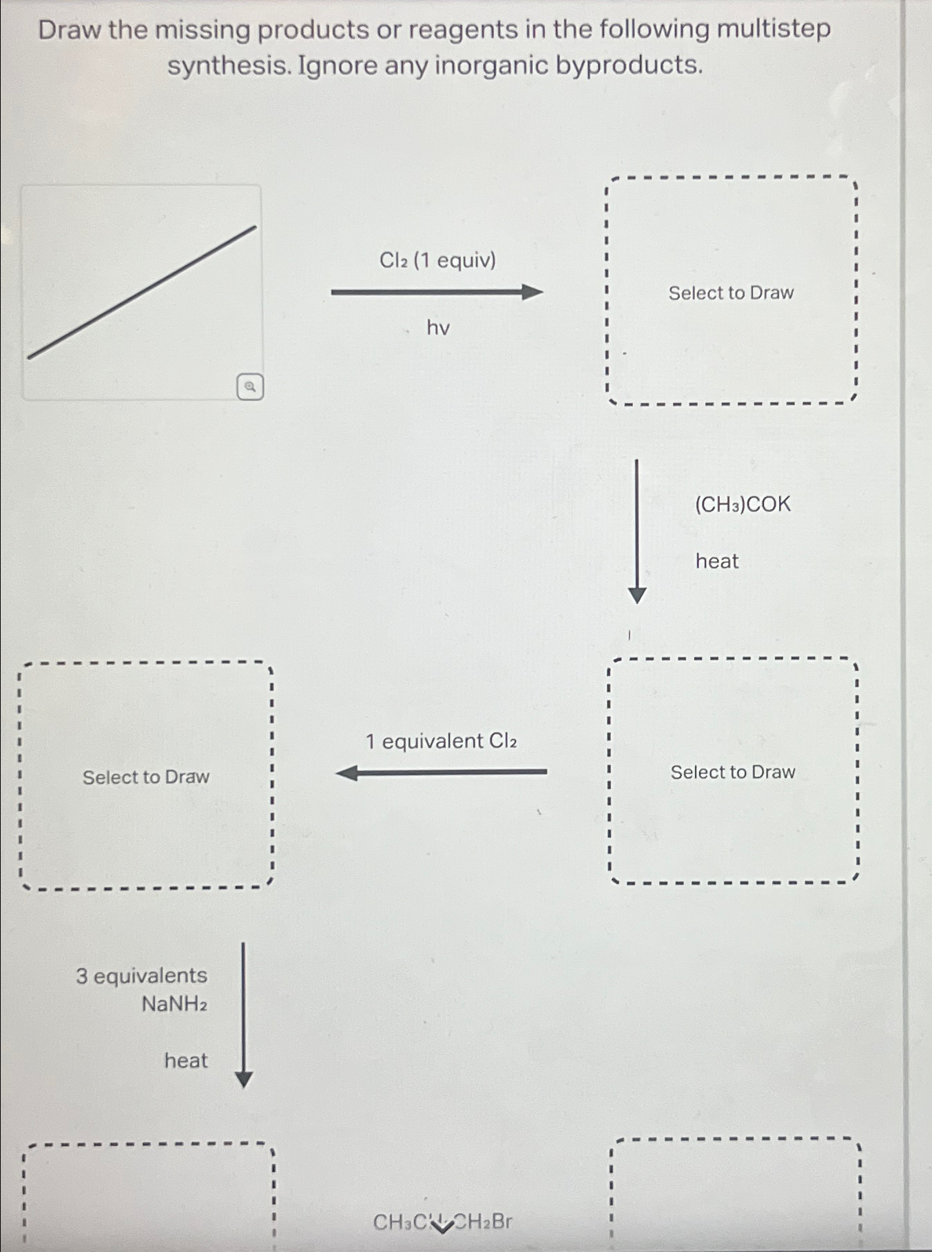 Solved Draw the missing products or reagents in the | Chegg.com
