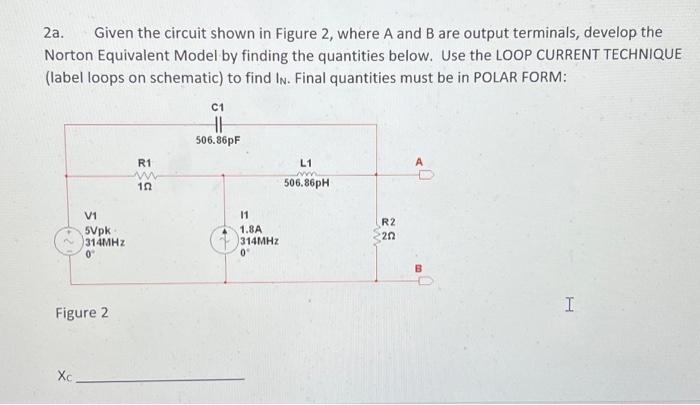 2a. Given the circuit shown in Figure 2 , where A and | Chegg.com