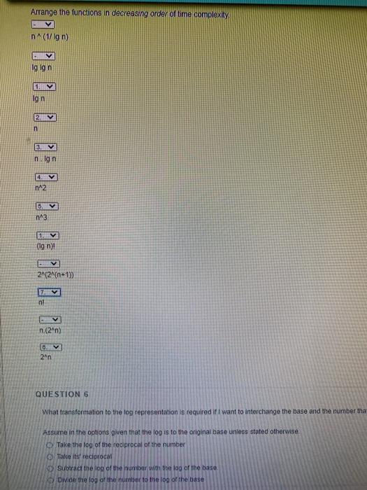 Solved Arrange the functions in decreasing order of time | Chegg.com