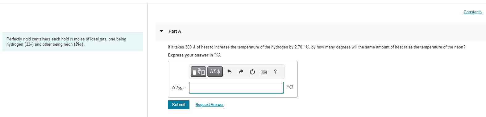 Solved Perfectly rigid containers each hold n ﻿moles of | Chegg.com