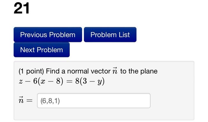 Solved 2 Points Find A Vector V Parallel To The