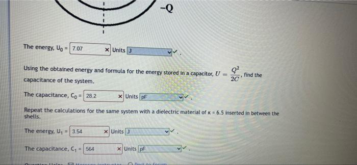 Solved Two concentric spherical conducting shells are | Chegg.com