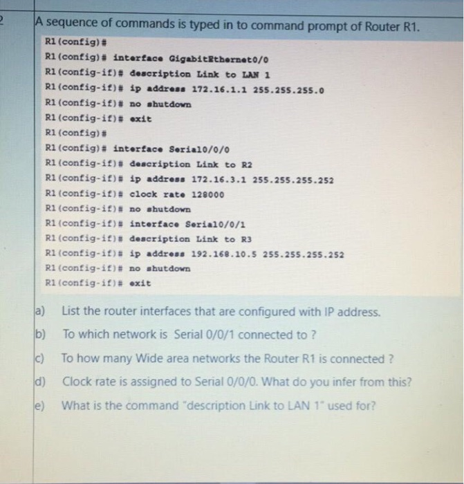 Solved 10 A sequence of commands is typed in to command | Chegg.com