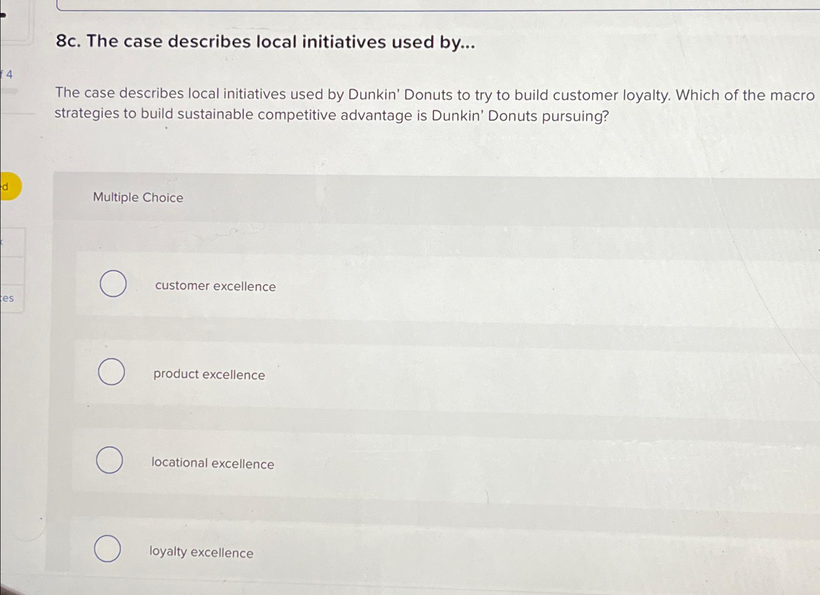 Solved 8c. ﻿The case describes local initiatives used | Chegg.com