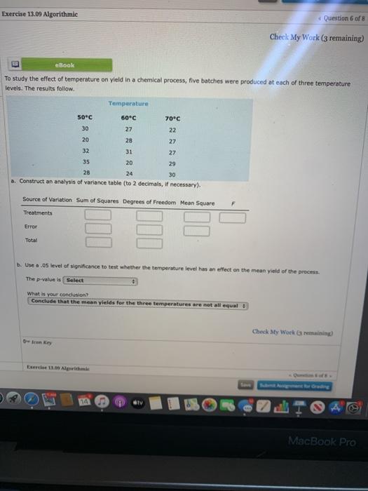 Solved Exercise 13.09 Algorithmic Question 6 of 8 Check My | Chegg.com