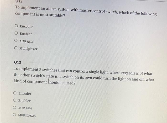 Solved To implement an alarm system with master control | Chegg.com