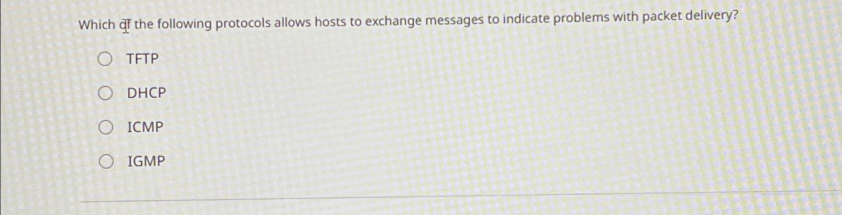 Solved Which of the following protocols allows hosts to | Chegg.com