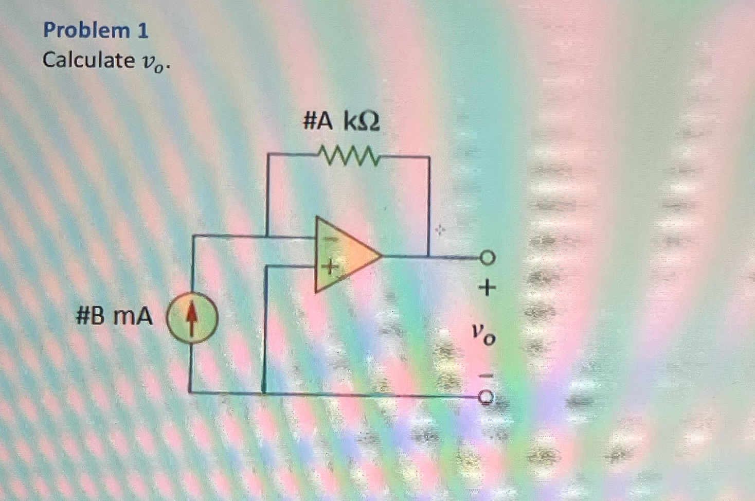 Solved Problem 1Calculate v0. ﻿A-12B - 4 | Chegg.com