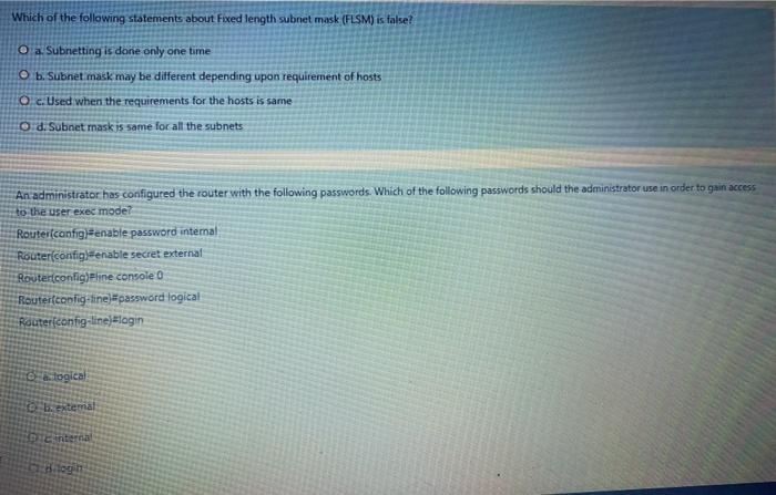 Solved Which of the following statements about Fixed length | Chegg.com