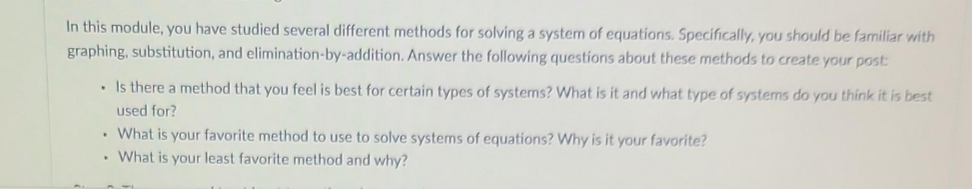 Solved In this module, you have studied several different | Chegg.com