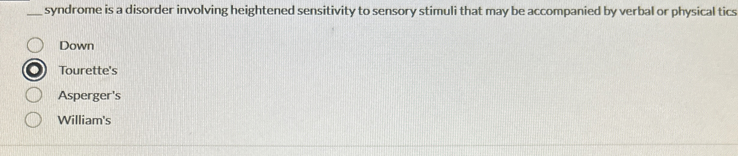 Solved q, ﻿syndrome is a disorder involving heightened | Chegg.com