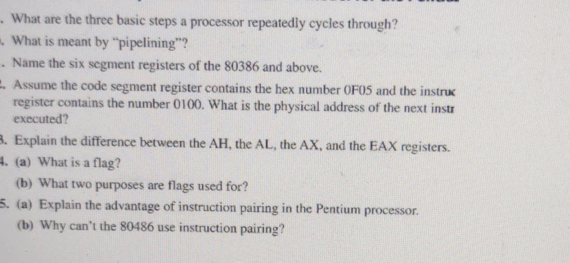 Solved What are the three basic steps a processor repeatedly | Chegg.com