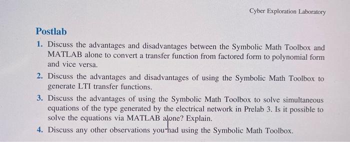 Solved Experiment 22 Objectives To Learn To Use Matlab And 5859