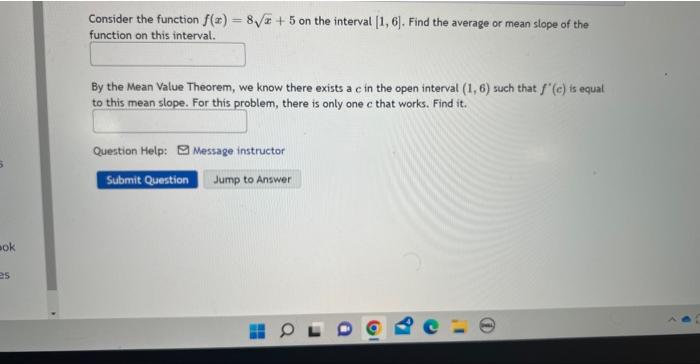 Solved Consider the function f(x)=5−8x2 on the interval | Chegg.com