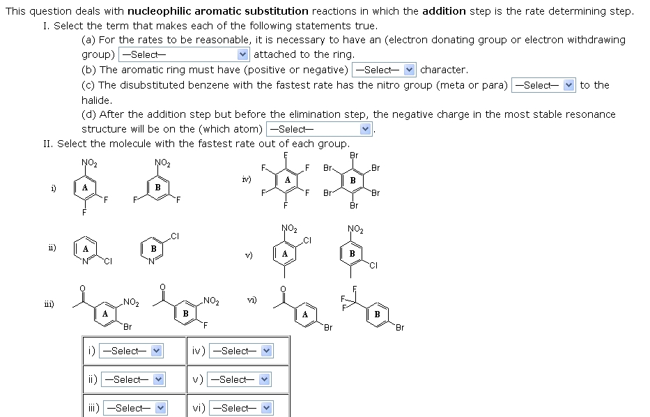 Solved This question deals with nucleophilic aromatic | Chegg.com