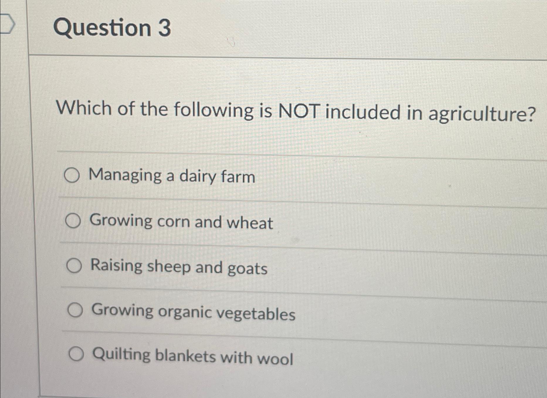 Solved Question 3Which of the following is NOT included in | Chegg.com
