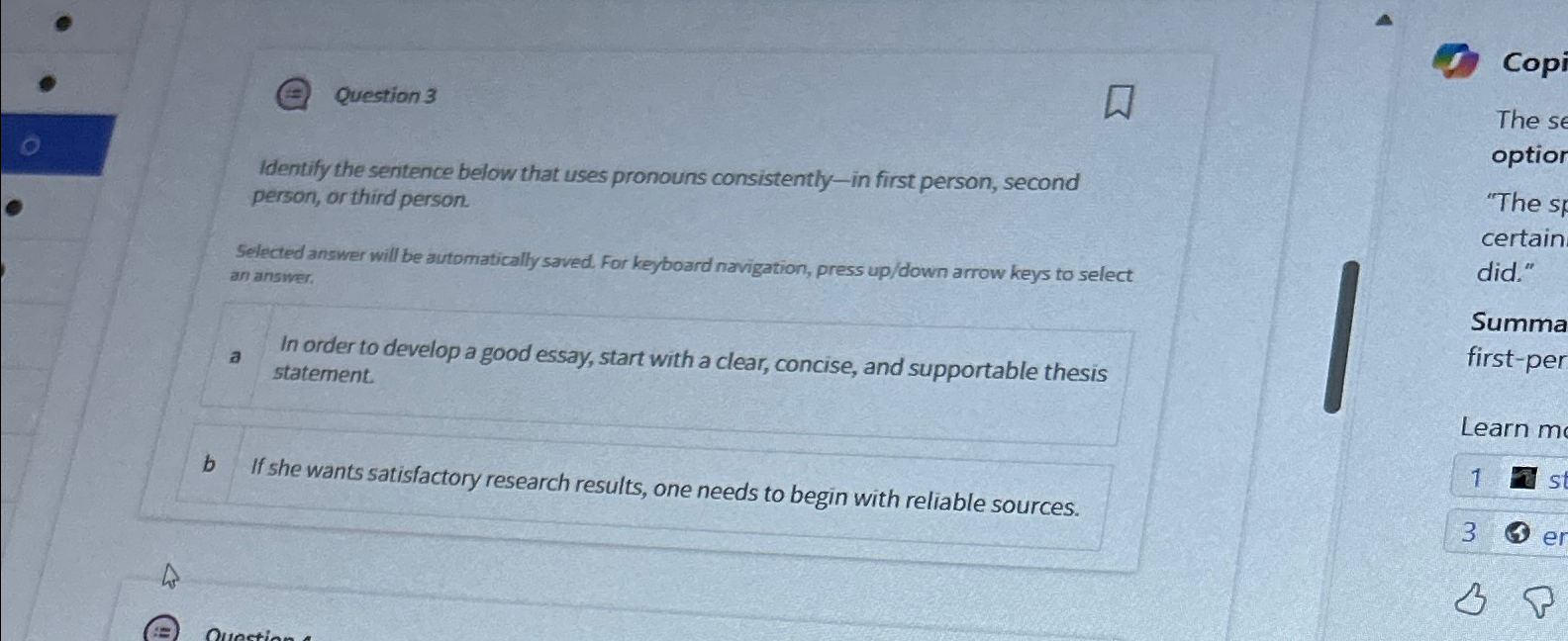 Solved (A) ﻿Question 3Identify the sentence below that uses | Chegg.com