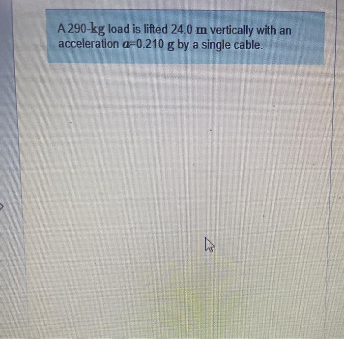 Solved A 290-kg load is lifted 24.0 m vertically with an | Chegg.com