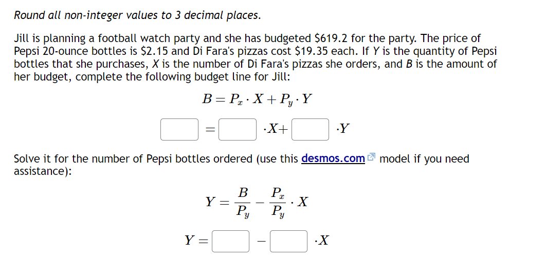 Round all non-integer values to 3 ﻿decimal | Chegg.com