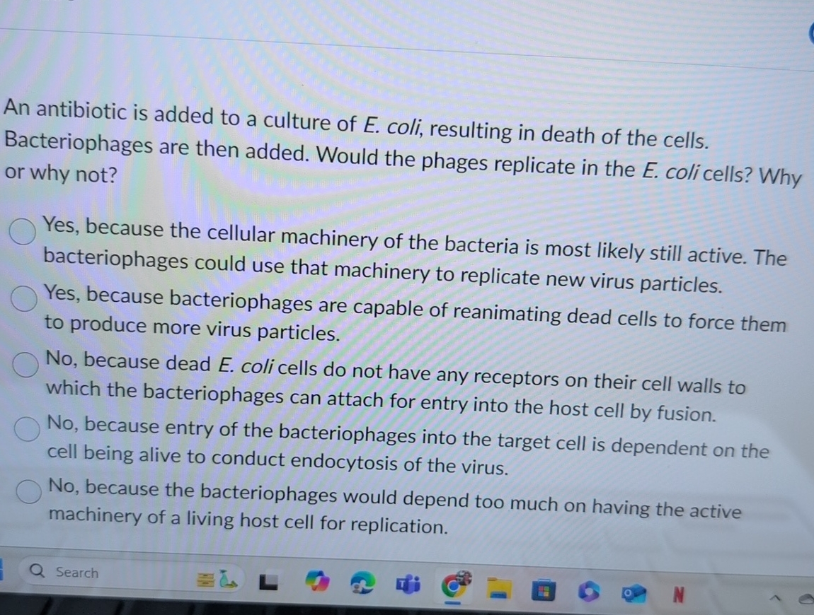 Solved An antibiotic is added to a culture of E. ﻿coli, | Chegg.com