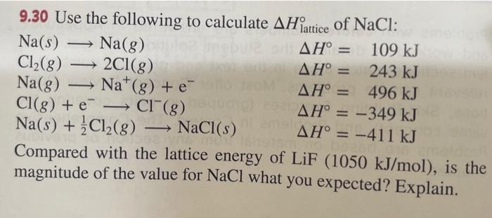 [Solved]: 9.30 Use the following to calculate ( Delta H_{