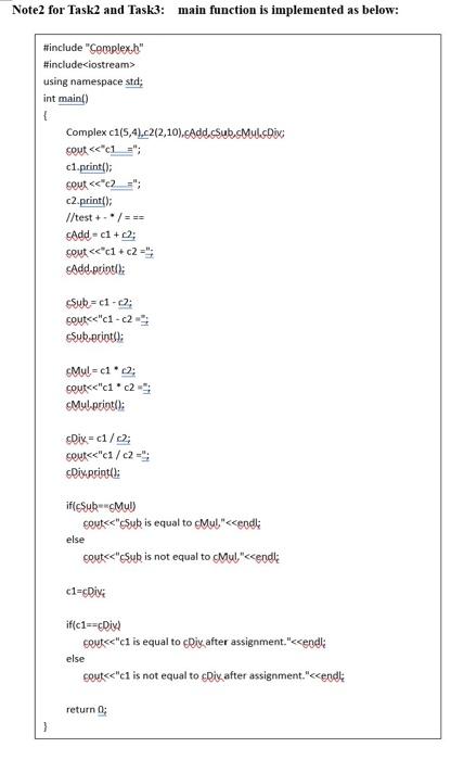 Solved 3.2 Task Two: Declaration and implementation of | Chegg.com