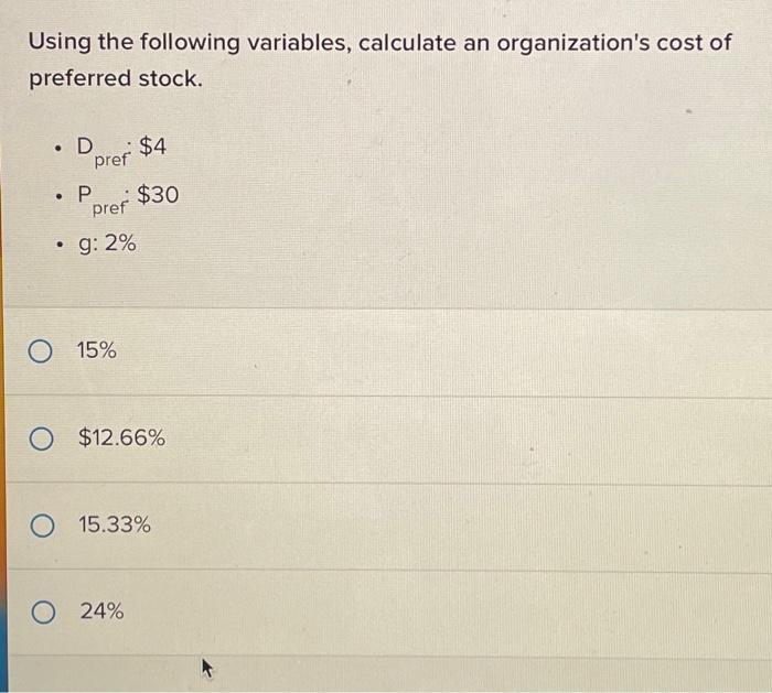 Solved Using the following variables, calculate an | Chegg.com
