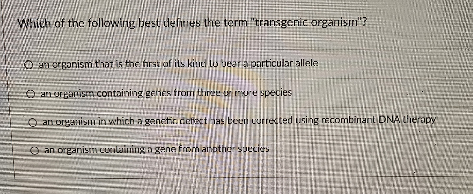 Solved Which of the following best defines the term | Chegg.com