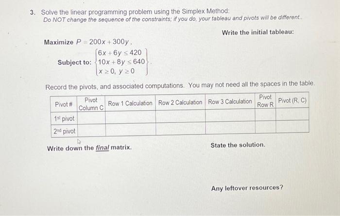 Solved Solve The Linear Programming Problem Using The