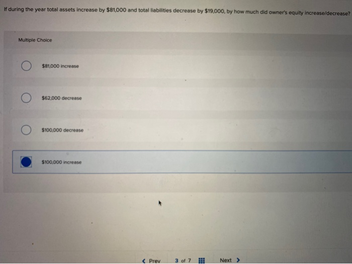 Solved If during the year total assets increase by $81,000 | Chegg.com