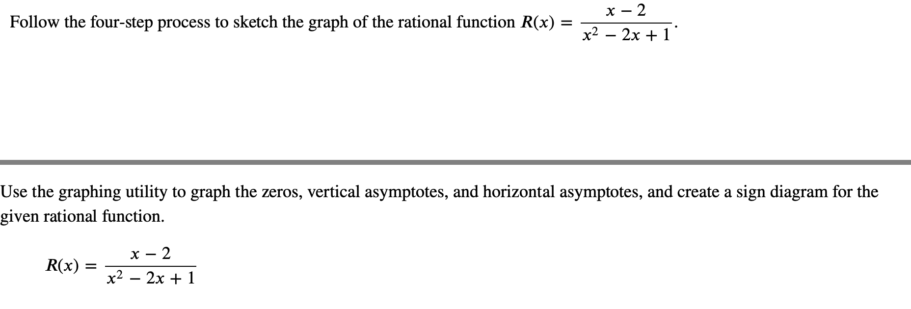 Solved Follow the four-step process to sketch the graph of | Chegg.com