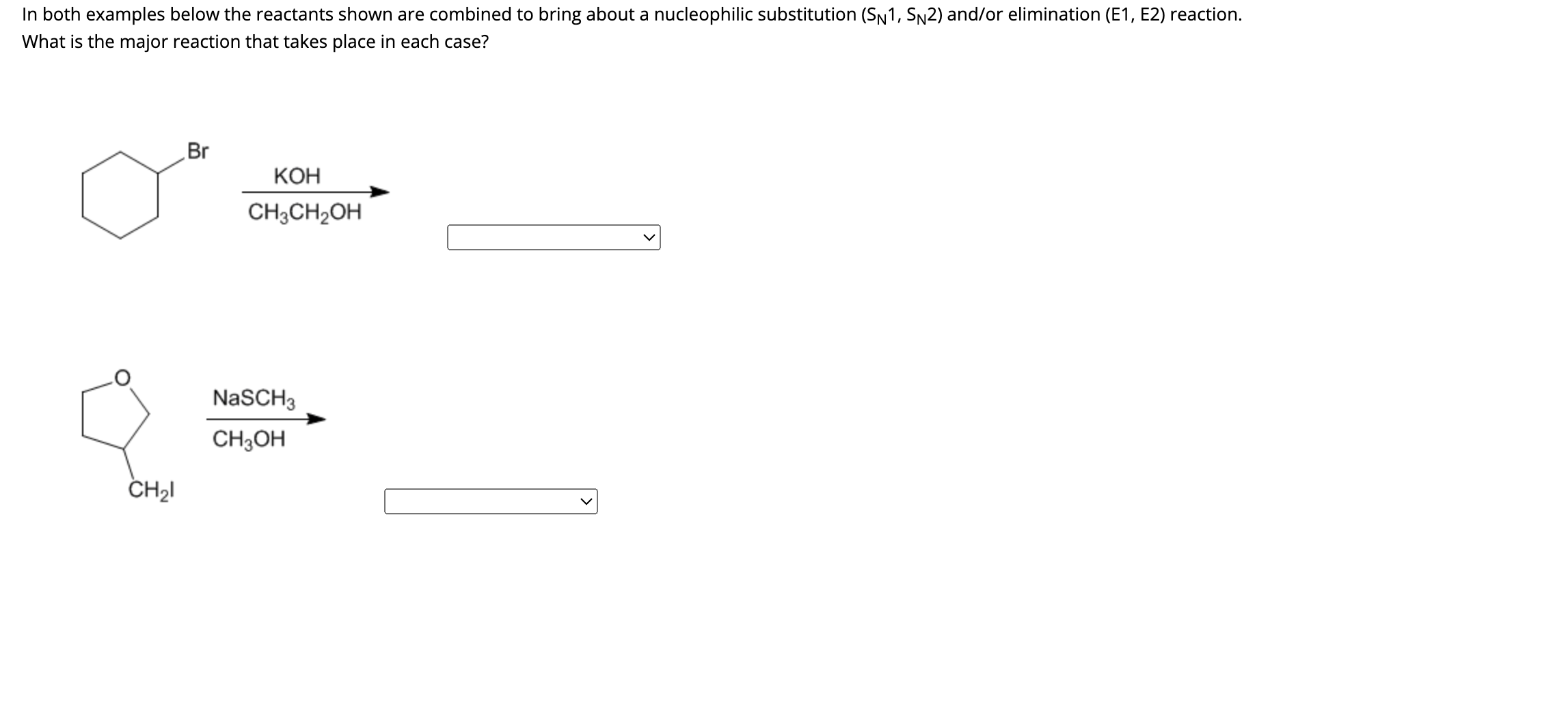 Solved In both examples below the reactants shown are | Chegg.com