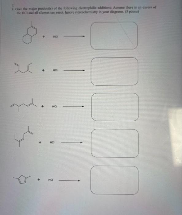 Solved 2. Name the following alkenes including any | Chegg.com